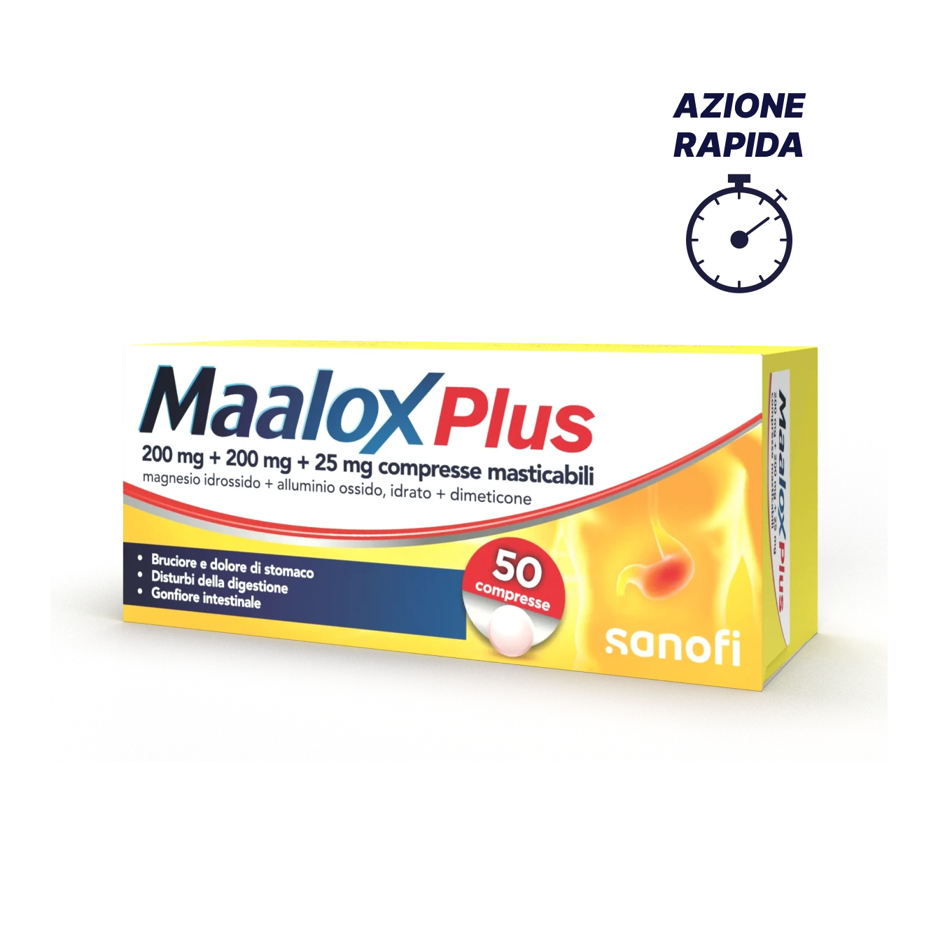 Foglietto illustrativo Maalox Plus 200 mg + 200 mg + 25 mg compresse